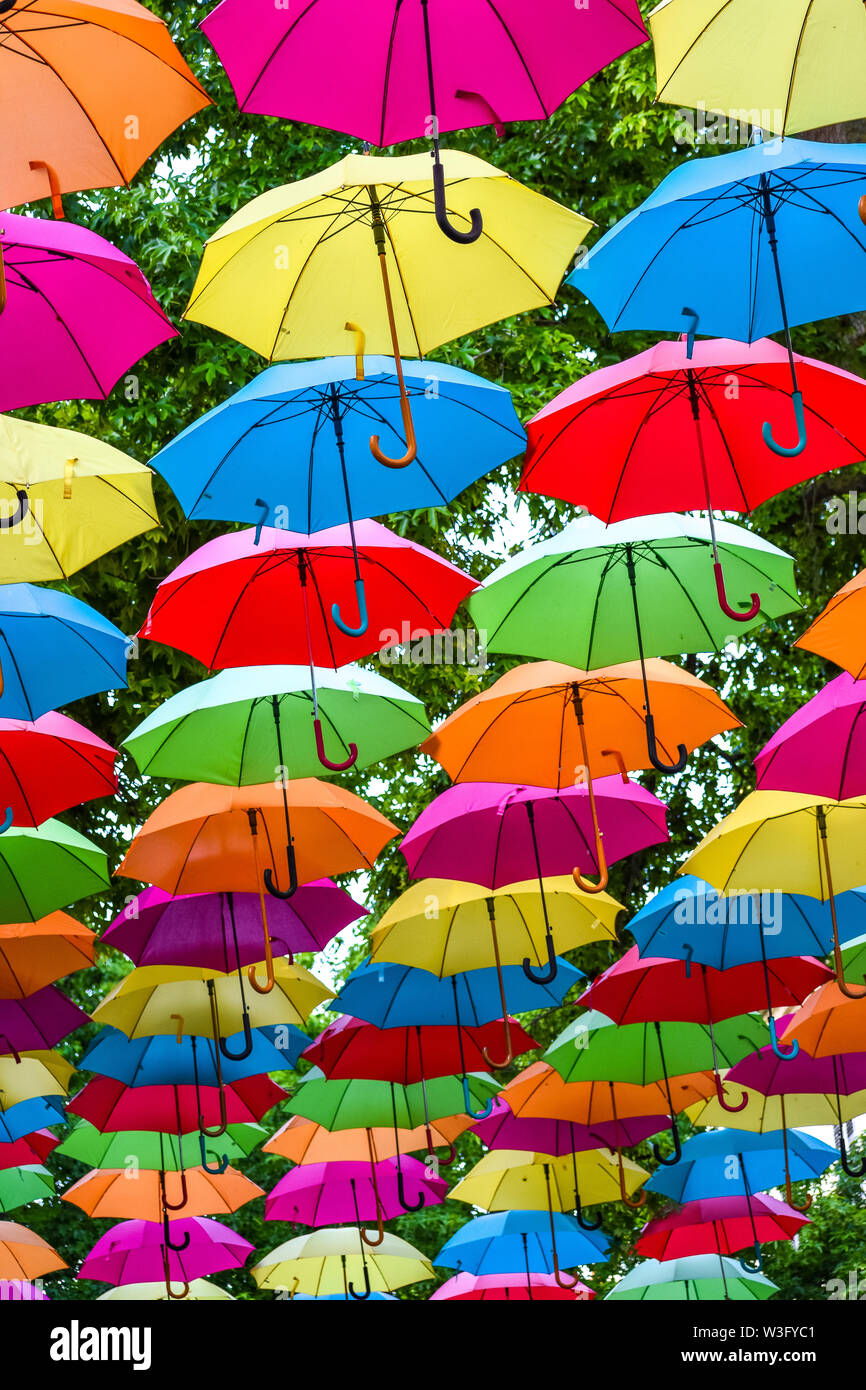 Colorful umbrellas decoration hi-res stock photography and images - Alamy