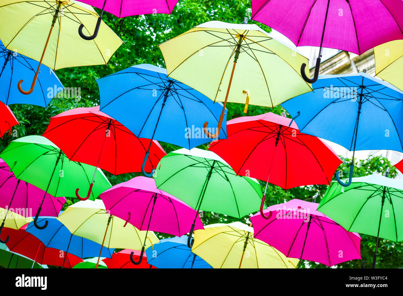 Colorful umbrellas decoration hi-res stock photography and images - Alamy
