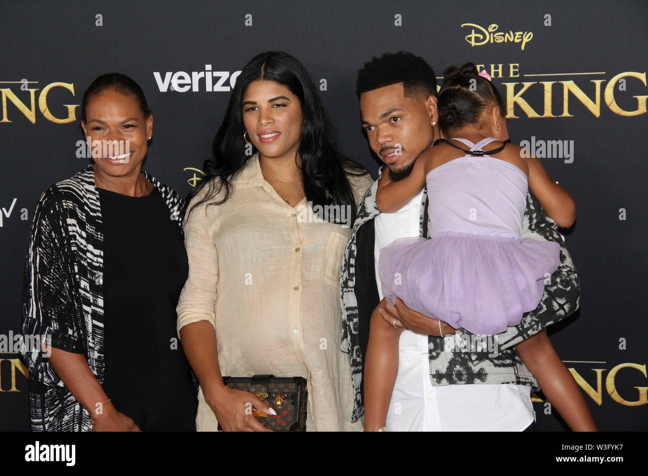 Chance The Rapper and family at World Premiere of Disney's "The Lion ...