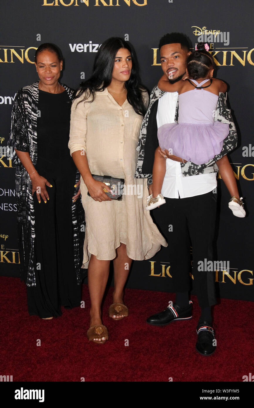 Chance The Rapper and family at World Premiere of Disney's "The Lion ...