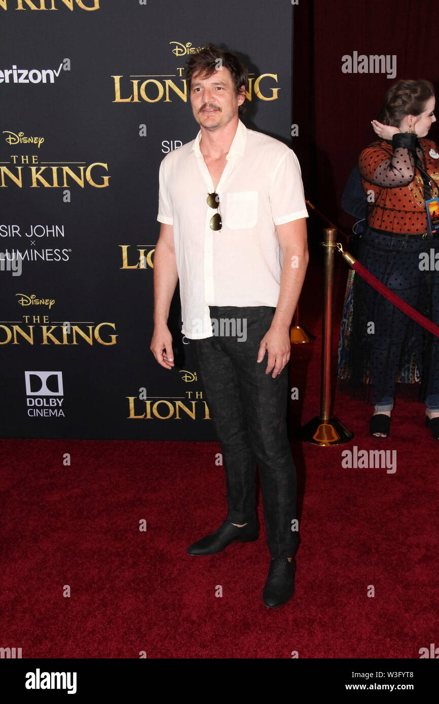 Pedro Pascal at World Premiere of Disney's "The Lion King". Held at the ...