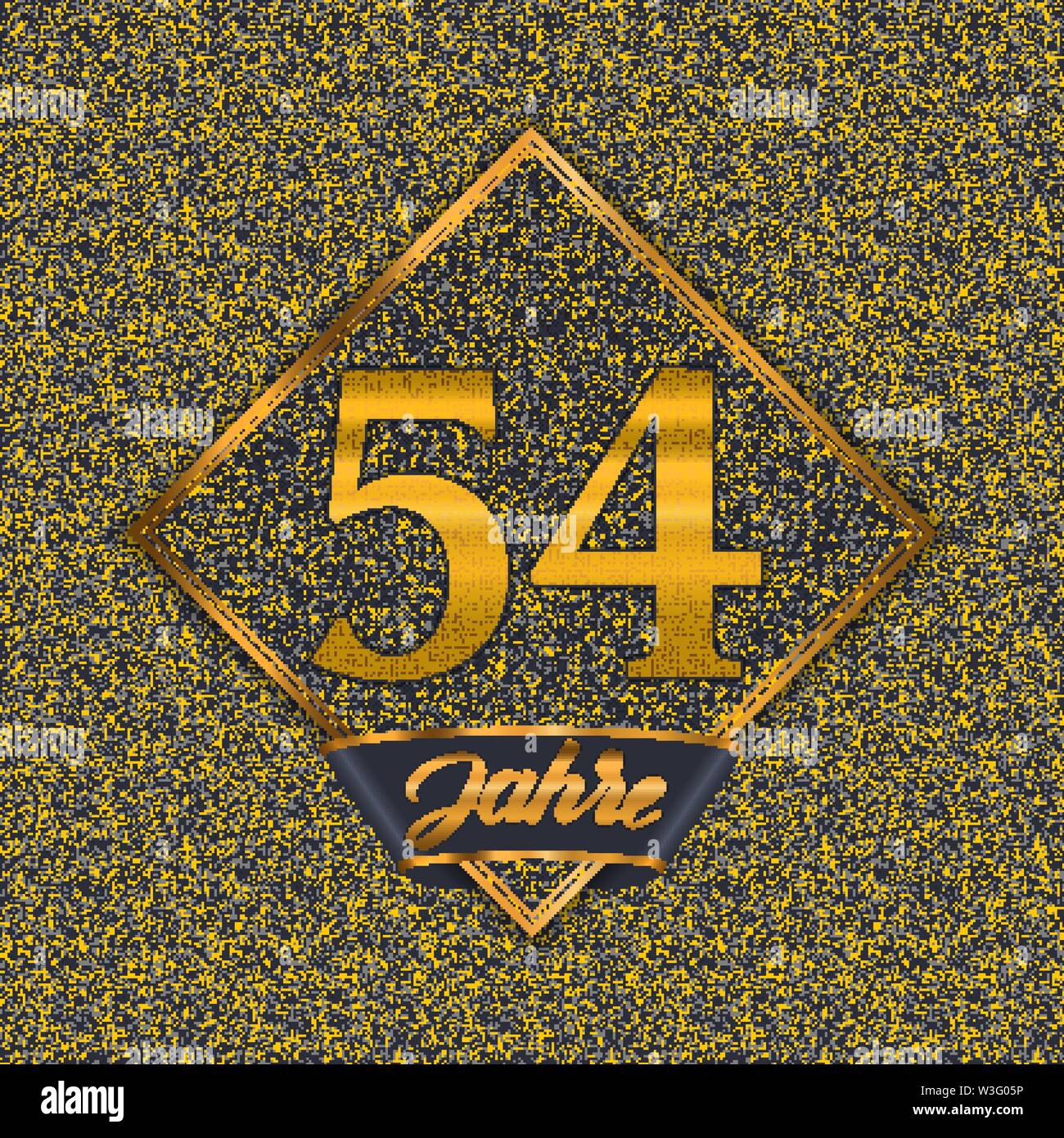 German golden number fifty-four years (54 years) celebration design ...