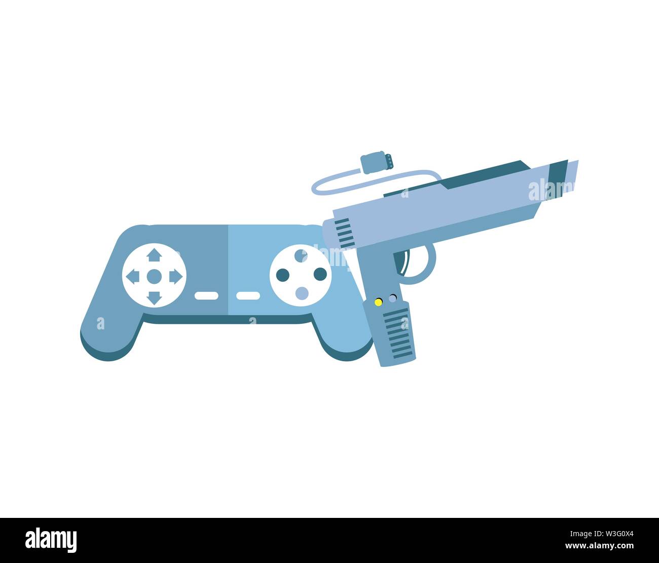 gun weapon video game with control vector illustration design Stock ...