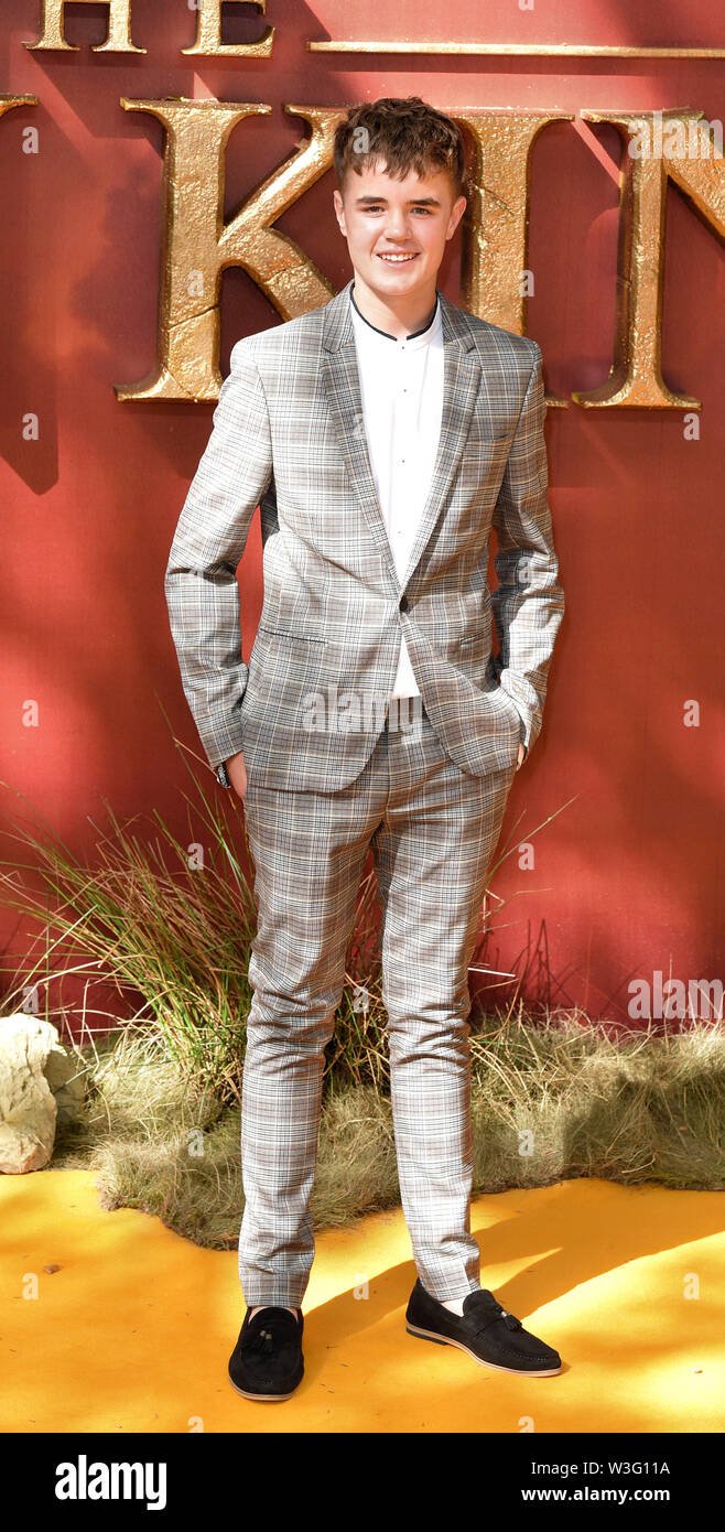 London, UK. Alex Mann at the European Premiere of The Lion King held at ...