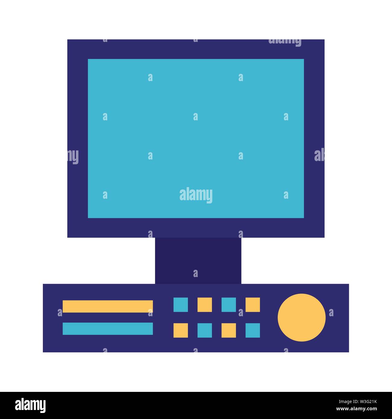 computer monitor device on white background Stock Vector Image & Art ...