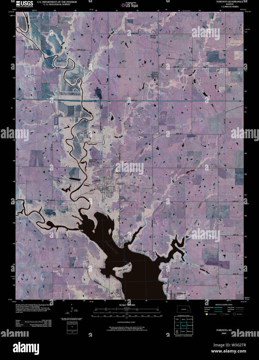 Toronto topographic map hi-res stock photography and images - Alamy