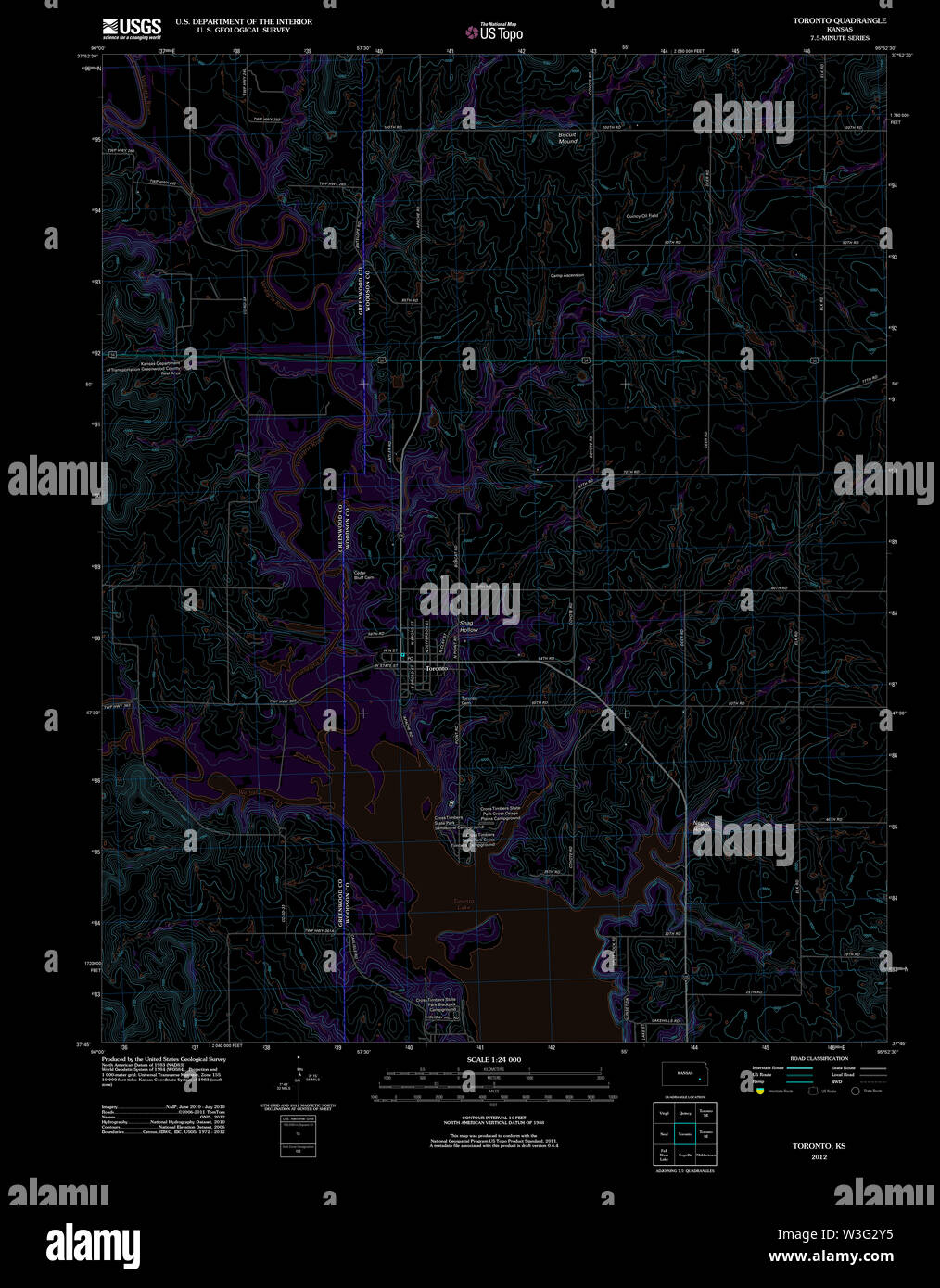 Toronto topographic map hi-res stock photography and images - Alamy