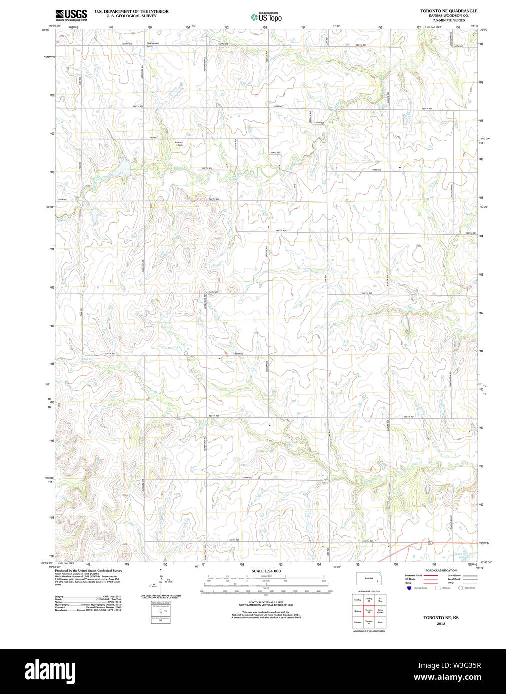 Toronto topographic map hi-res stock photography and images - Alamy