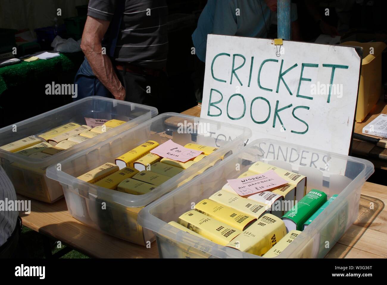 Old copies of Wisden for sale at Cheltenham Cricket Festival 2019, held ...