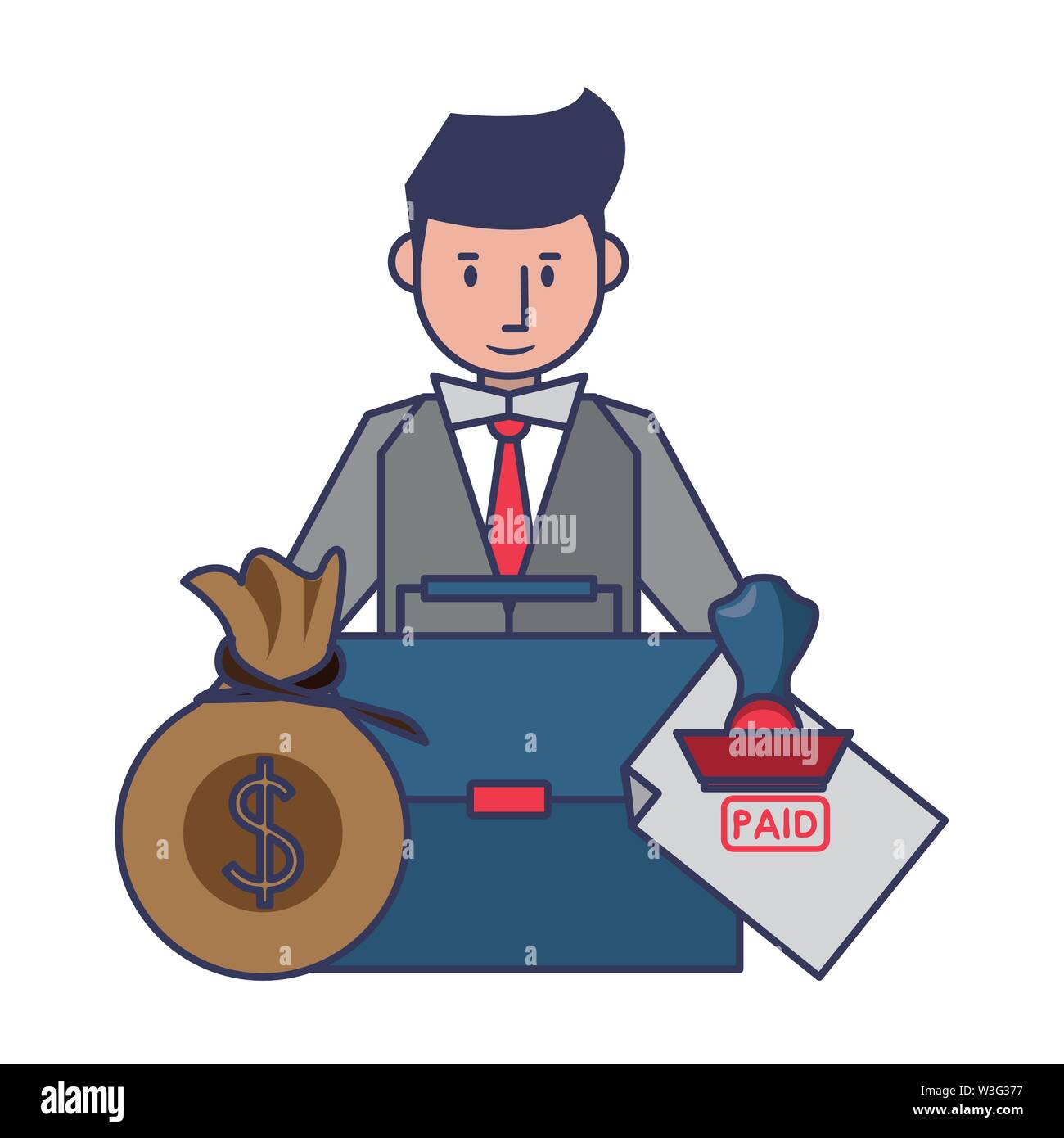 saving money business finance cartoon Stock Vector Image & Art - Alamy