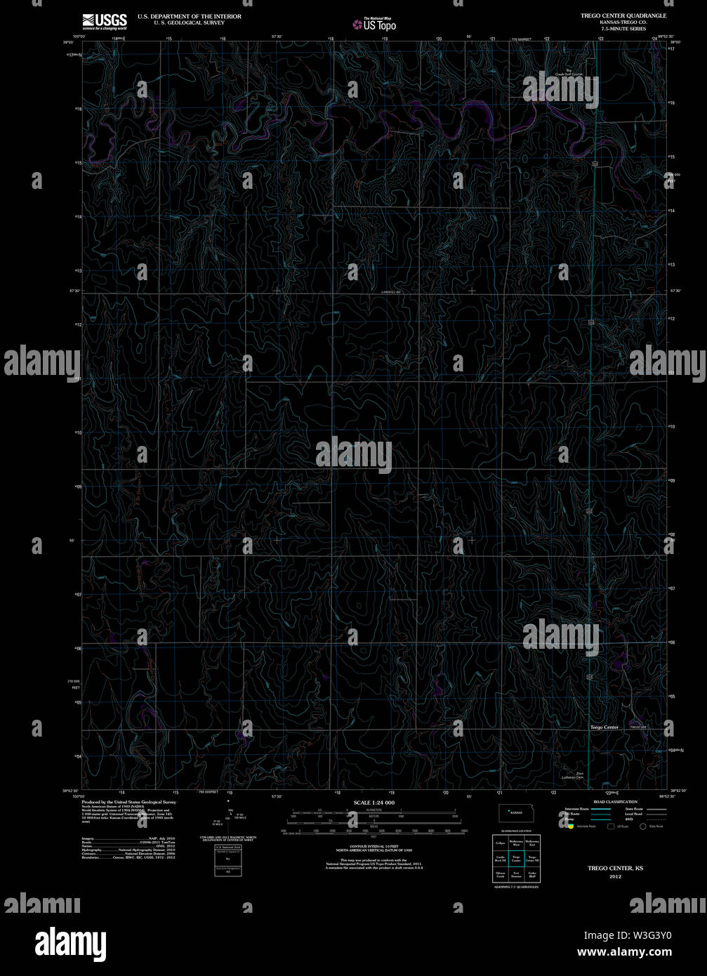 Map of trego hi-res stock photography and images - Alamy