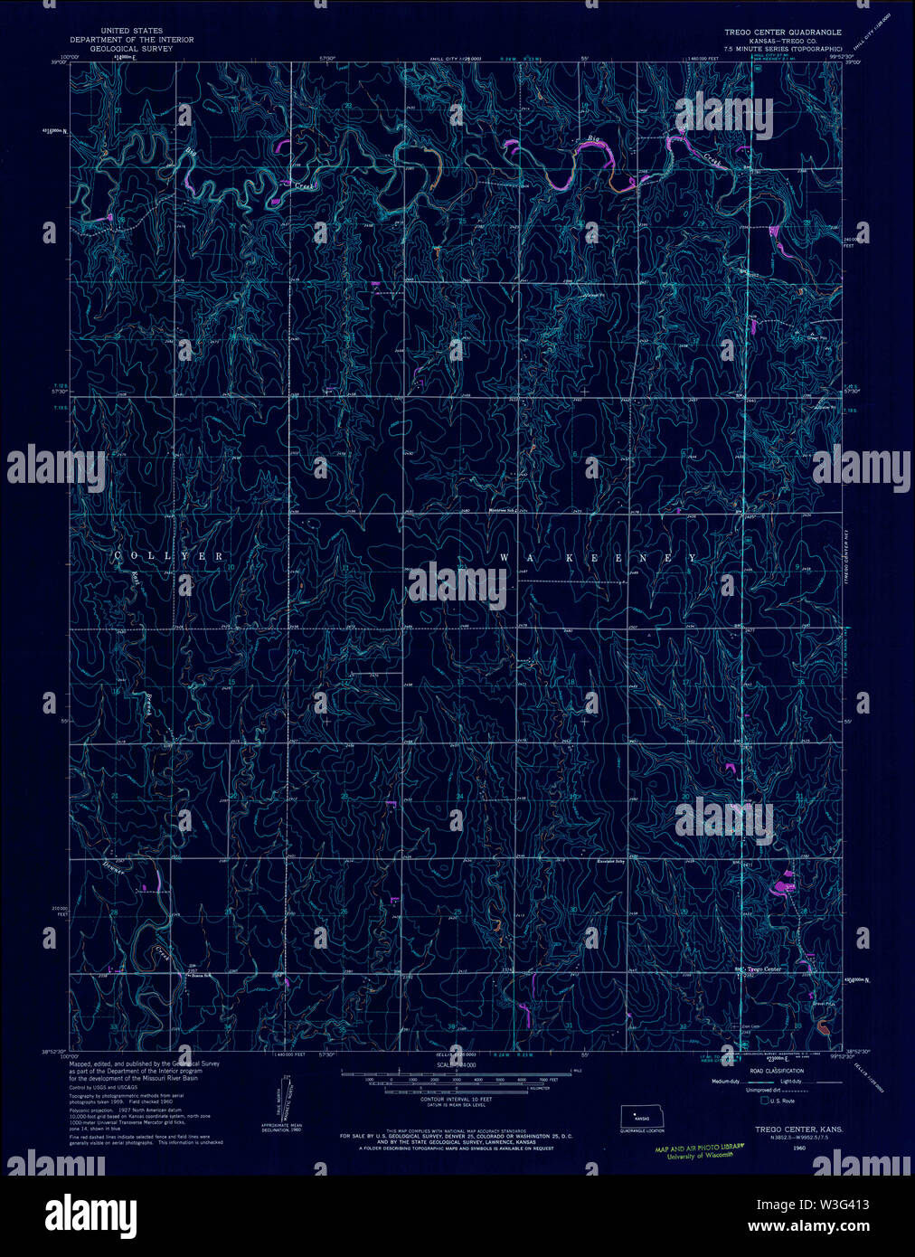 Map of trego hi-res stock photography and images - Alamy