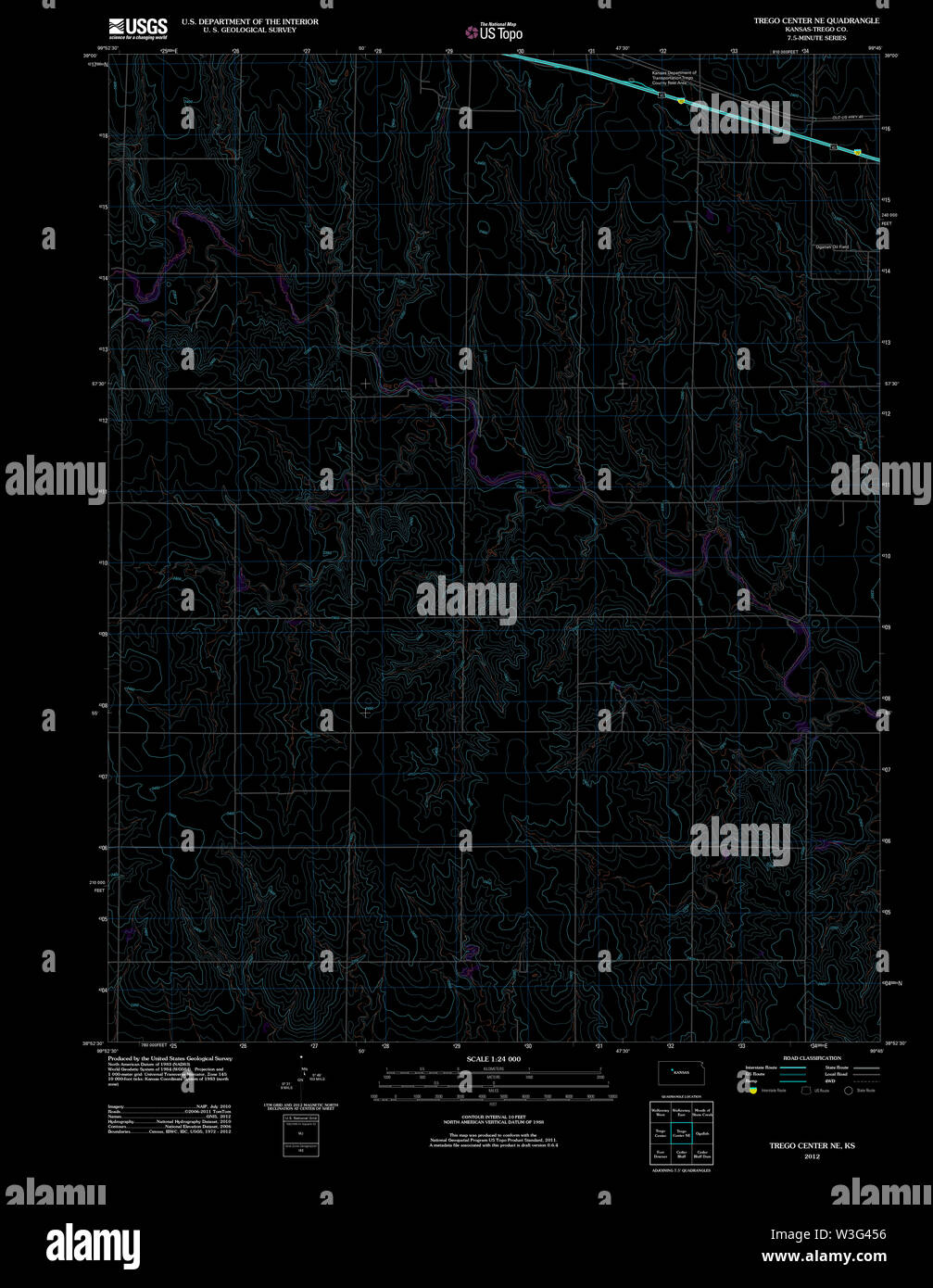 Map of trego hi-res stock photography and images - Alamy