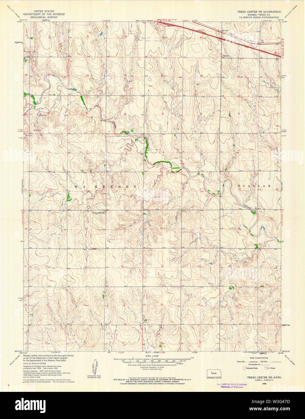 Map of trego hi-res stock photography and images - Alamy