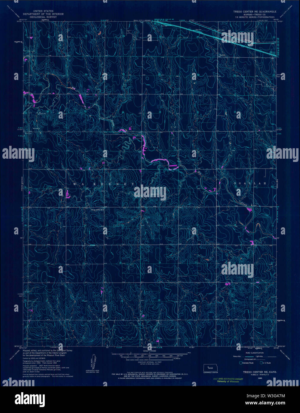 Map of trego hi-res stock photography and images - Alamy