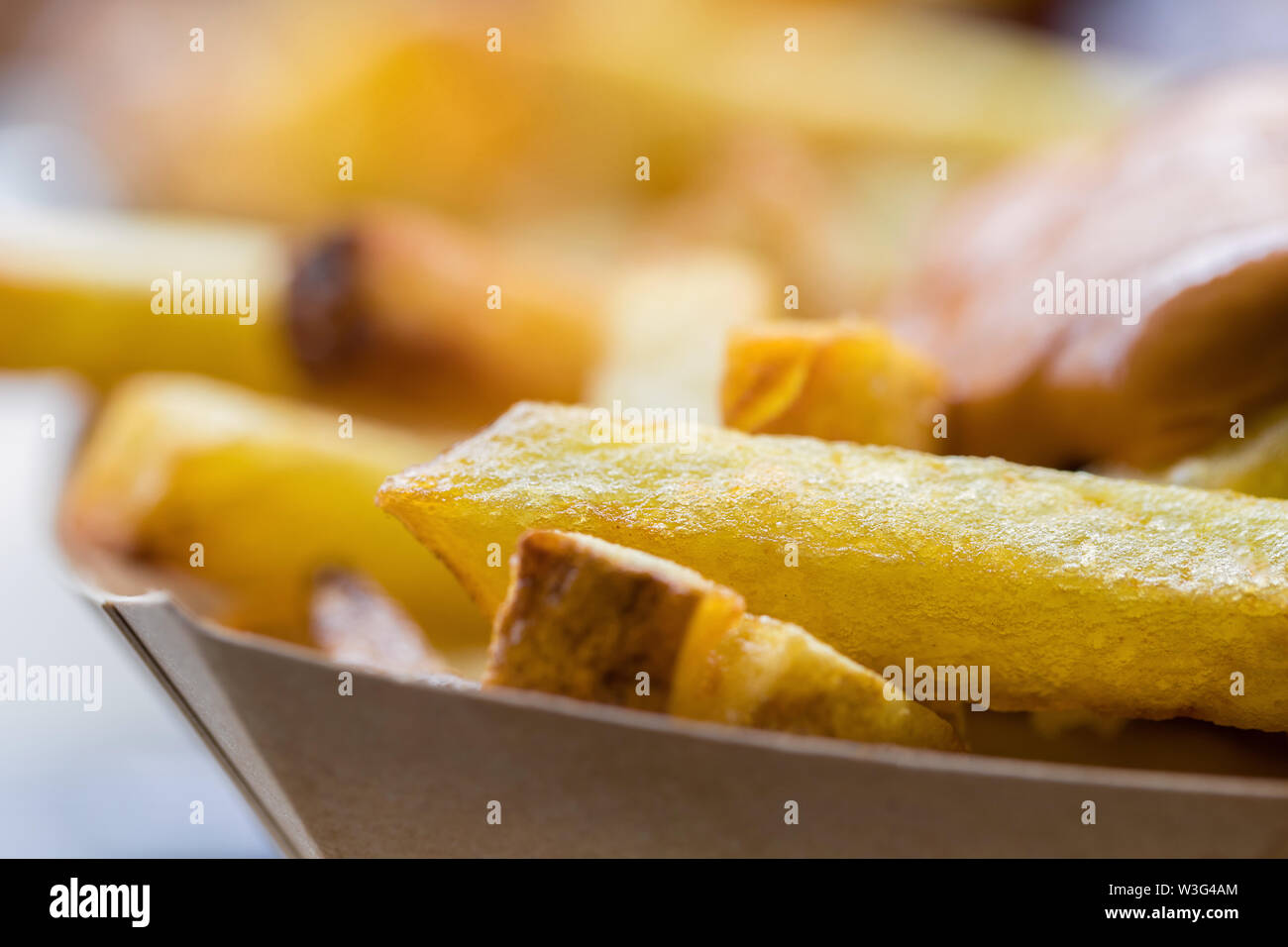 fresh and crispy french fries background Stock Photo - Alamy