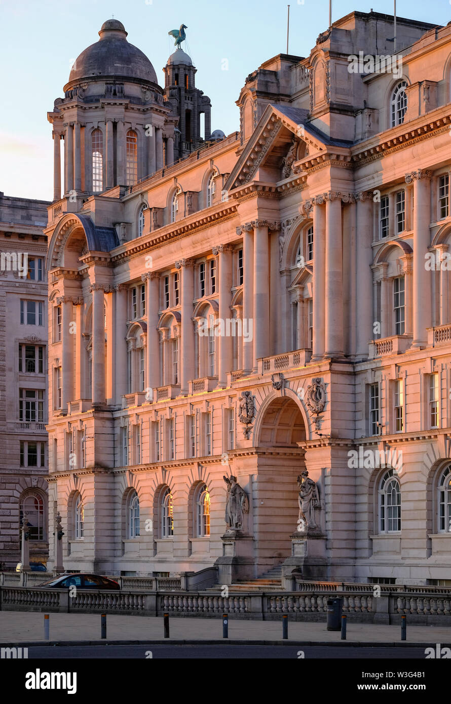 Port of Liverpool Building, Three Graces, Pier Head, Liverpool (UK) at ...