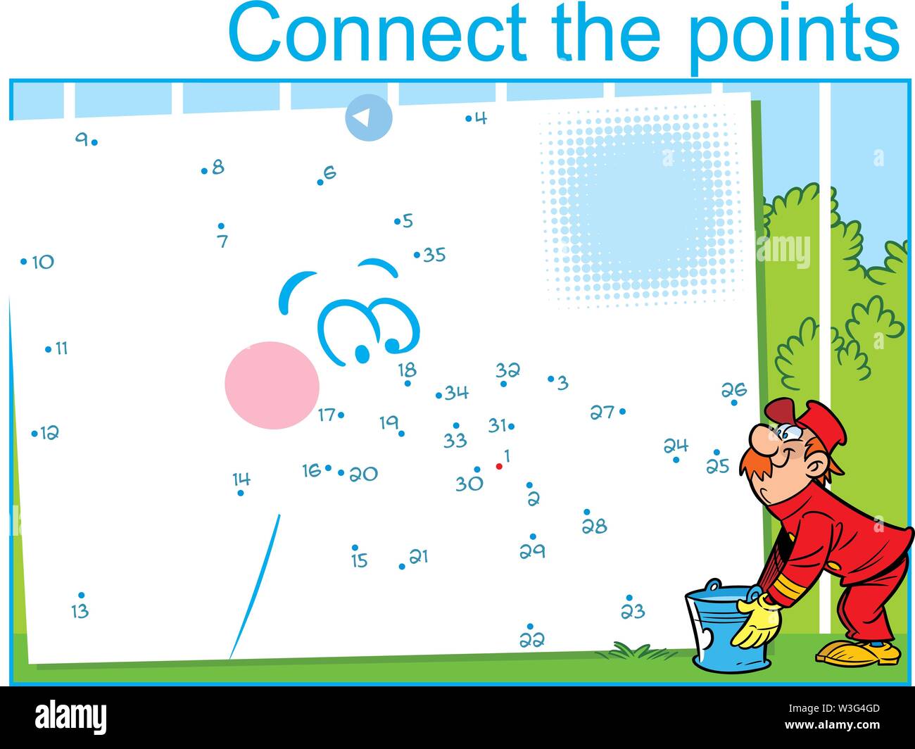 Vector illustration with a puzzle in that it is necessary to connect ...