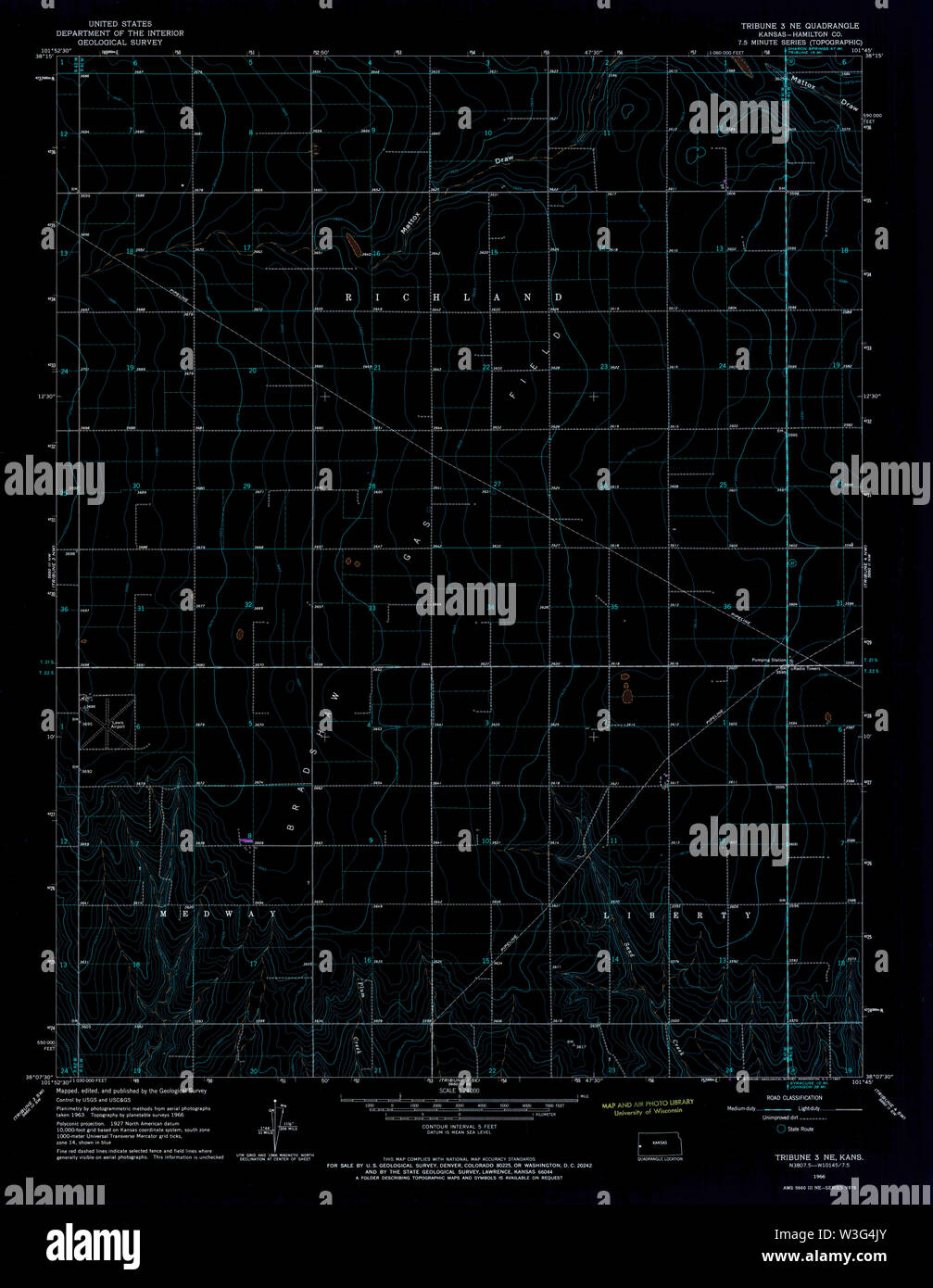 Tribune kansas map hi-res stock photography and images - Alamy