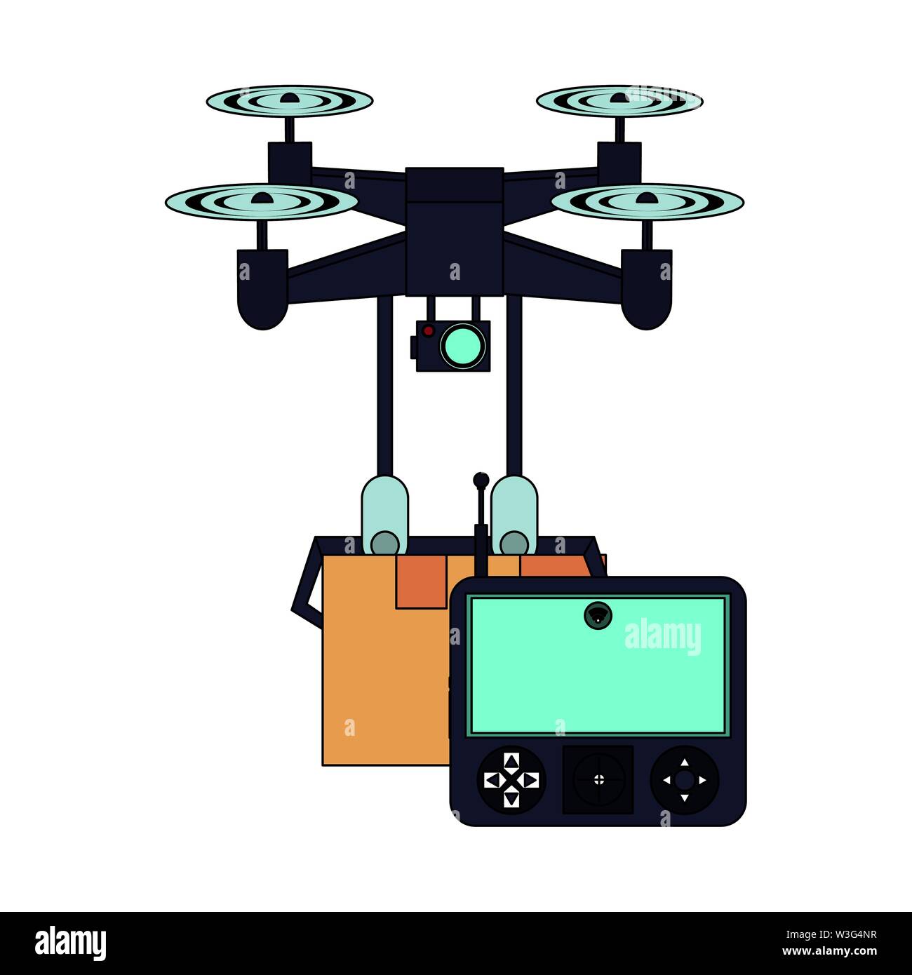 air drone remote control cartoon Stock Vector Image & Art - Alamy
