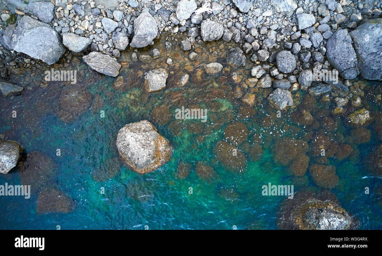 top view of the sea at the cliff Stock Photo - Alamy