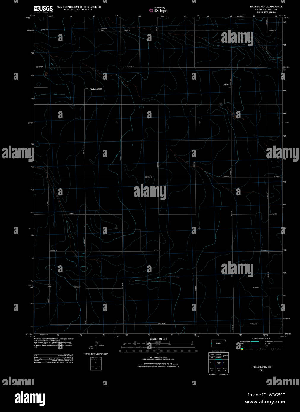 Tribune kansas map hi-res stock photography and images - Alamy