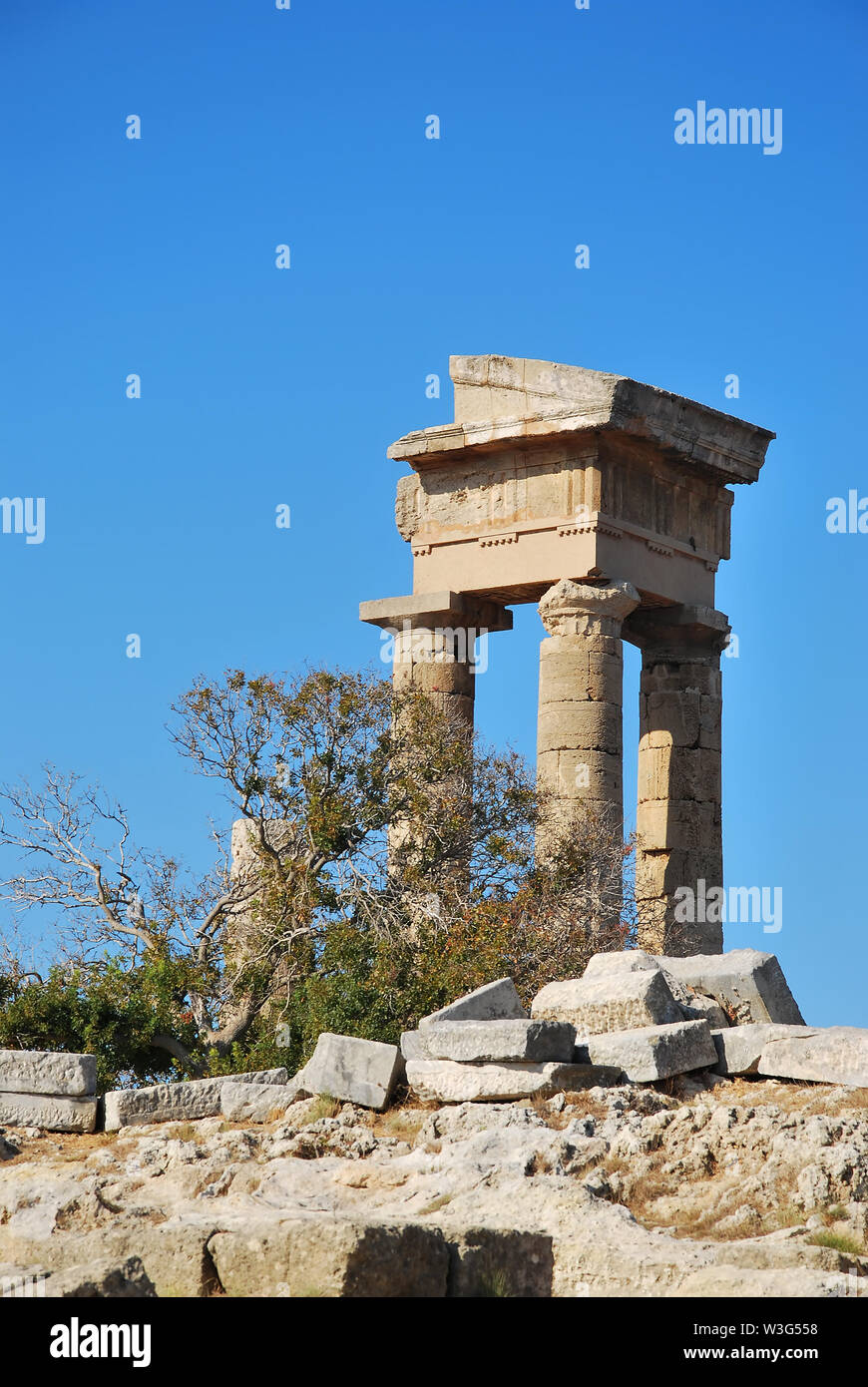 Rhodes landmark ancient acropolis. Greece, Rhodes city Stock Photo - Alamy