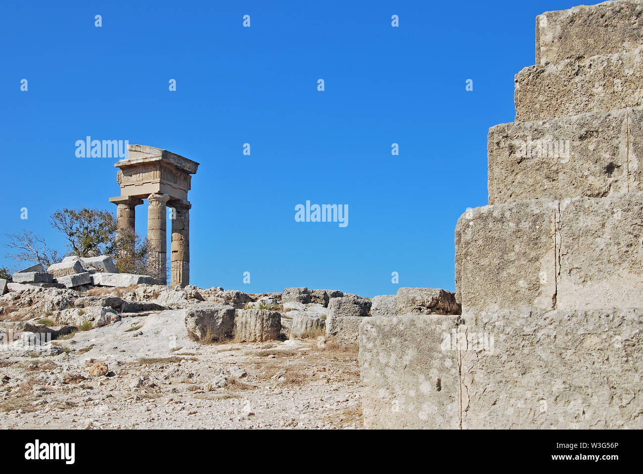 Rhodes landmark ancient acropolis. Greece, Rhodes city Stock Photo - Alamy