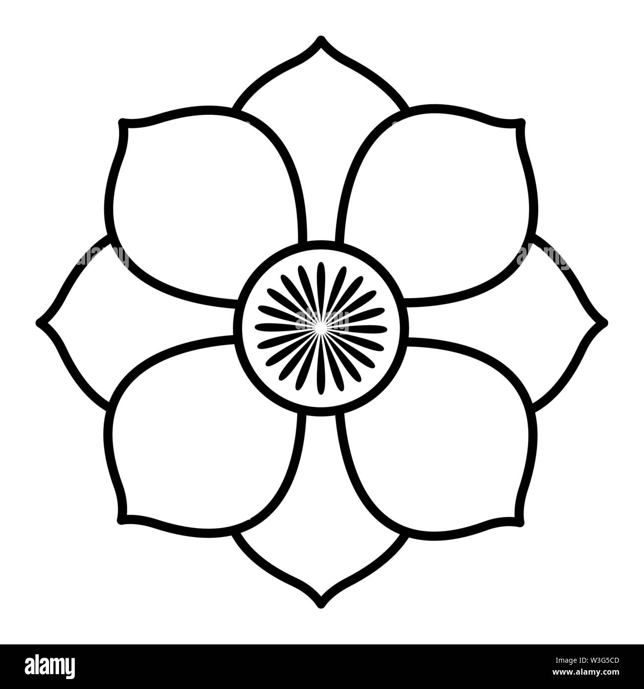 indian lotus flower nature icon Stock Vector Image & Art - Alamy