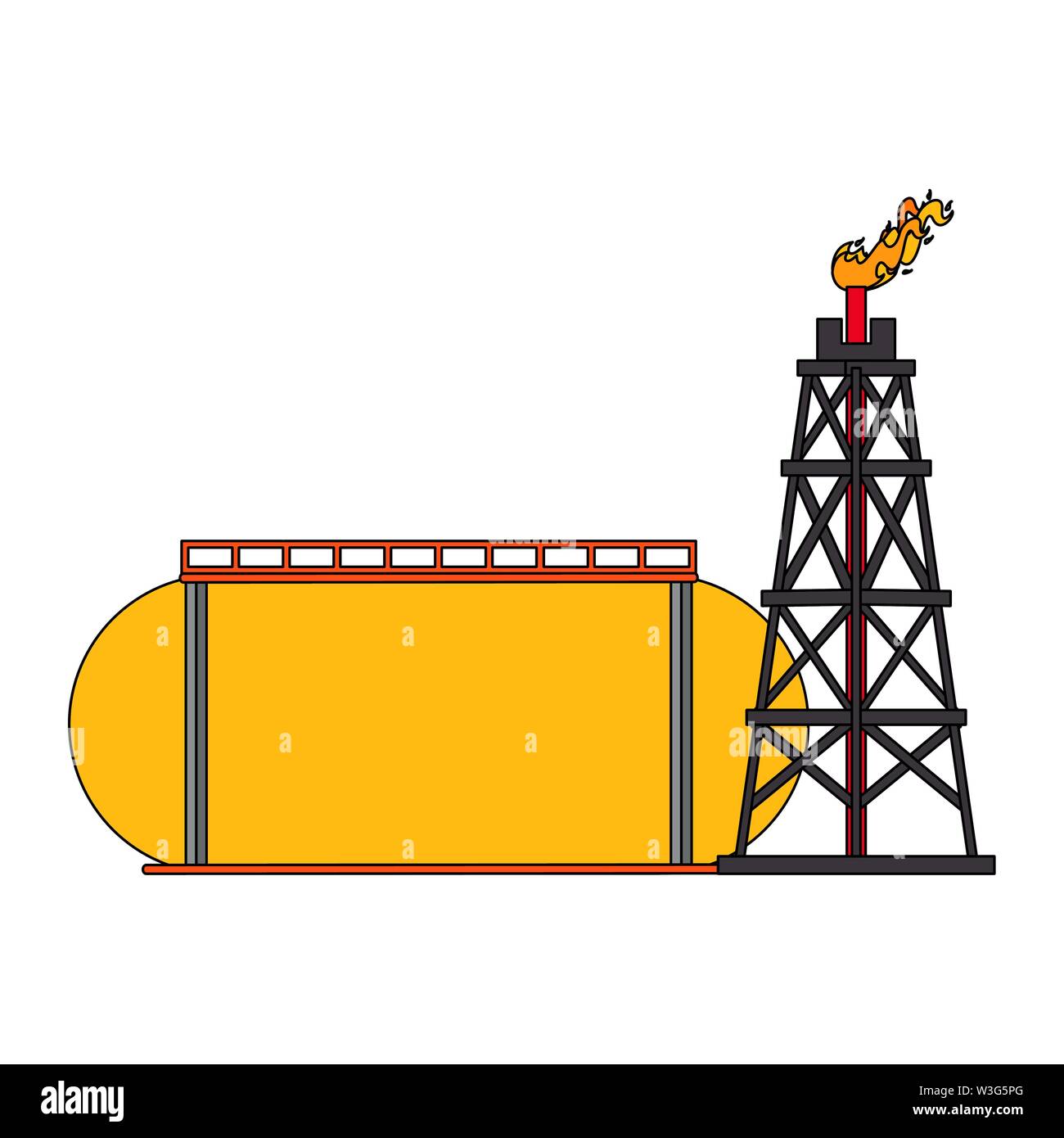 oil refinery gas factory cartoon Stock Vector Image & Art - Alamy