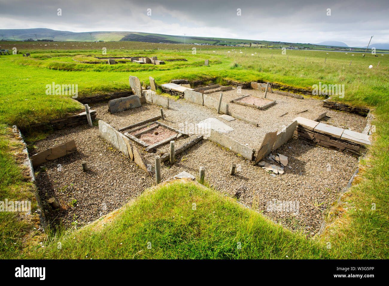 Barnhouse Neolithic village on mainland Orkney, Scotland, UK Stock ...