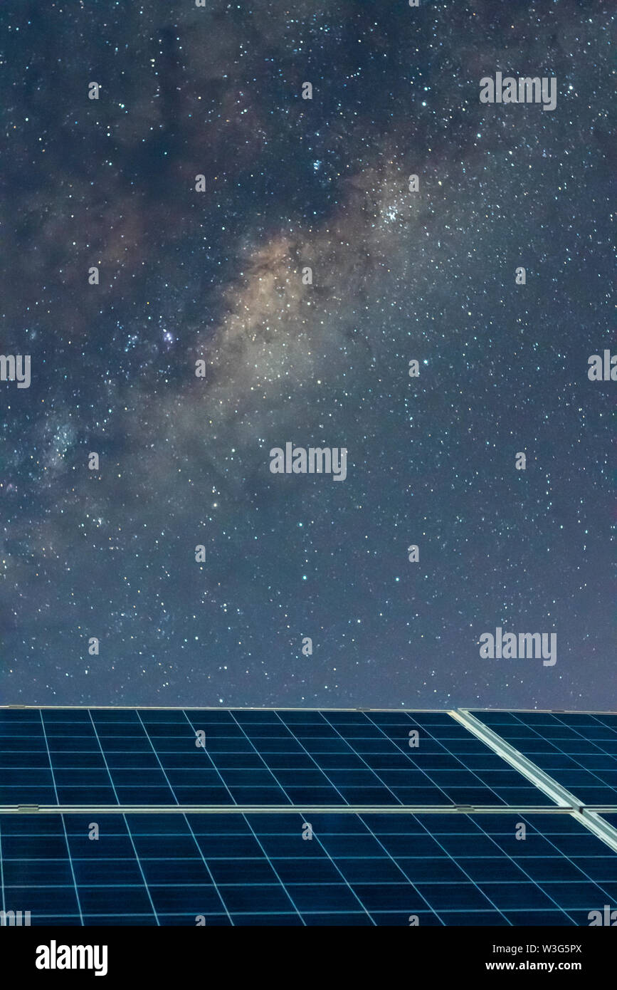 Solar Energy Panels view, a nice technology blue pattern at Atacama ...