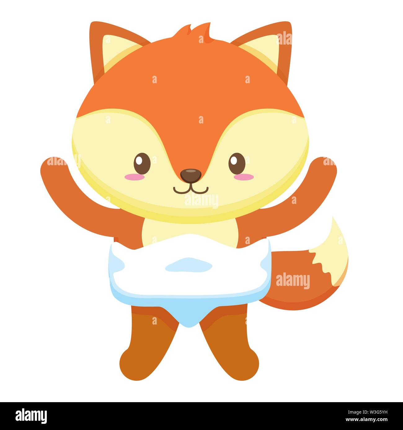 cute little fox baby character Stock Vector Image & Art - Alamy