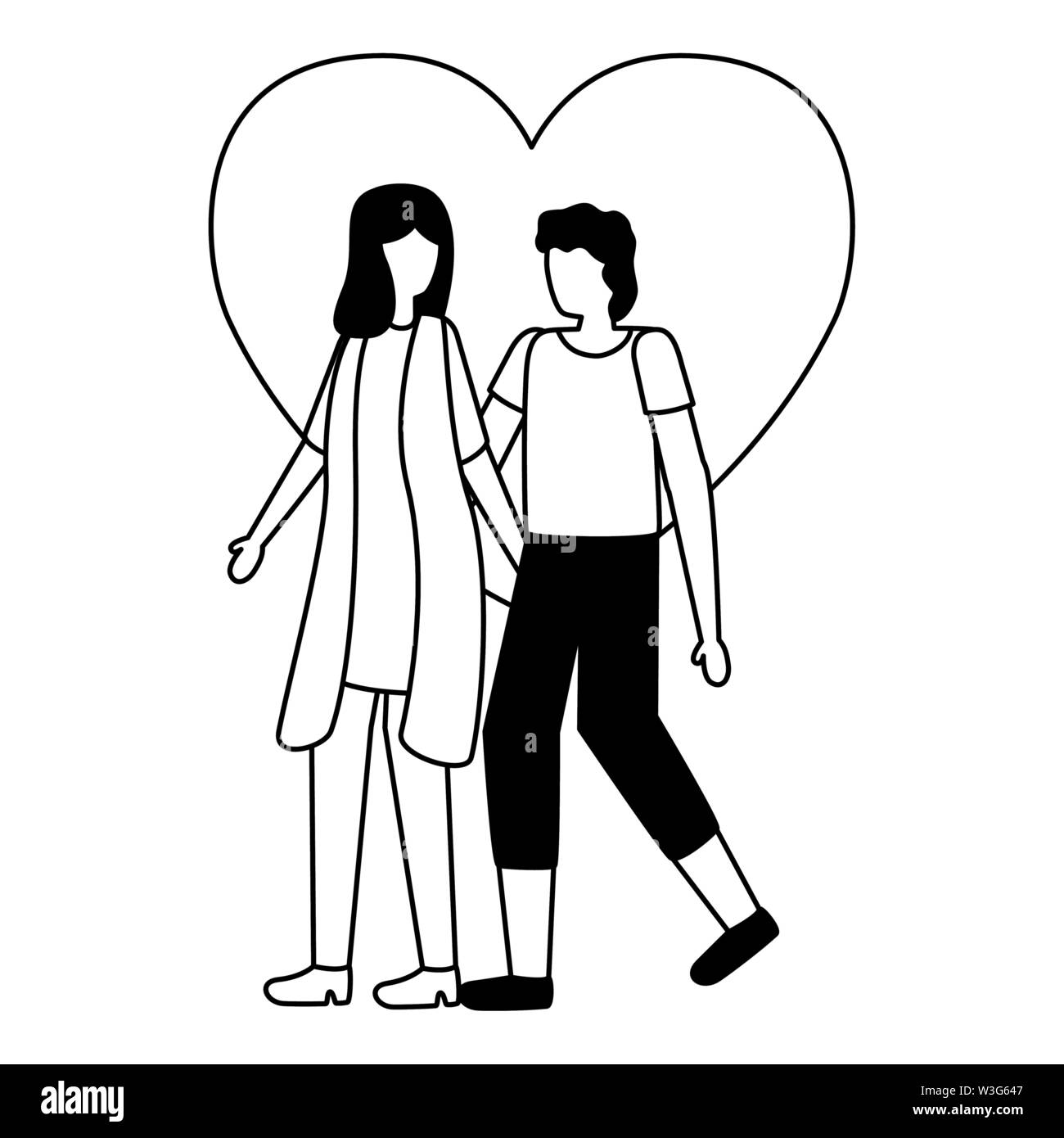 couple romantic love flat design Stock Vector Image & Art - Alamy