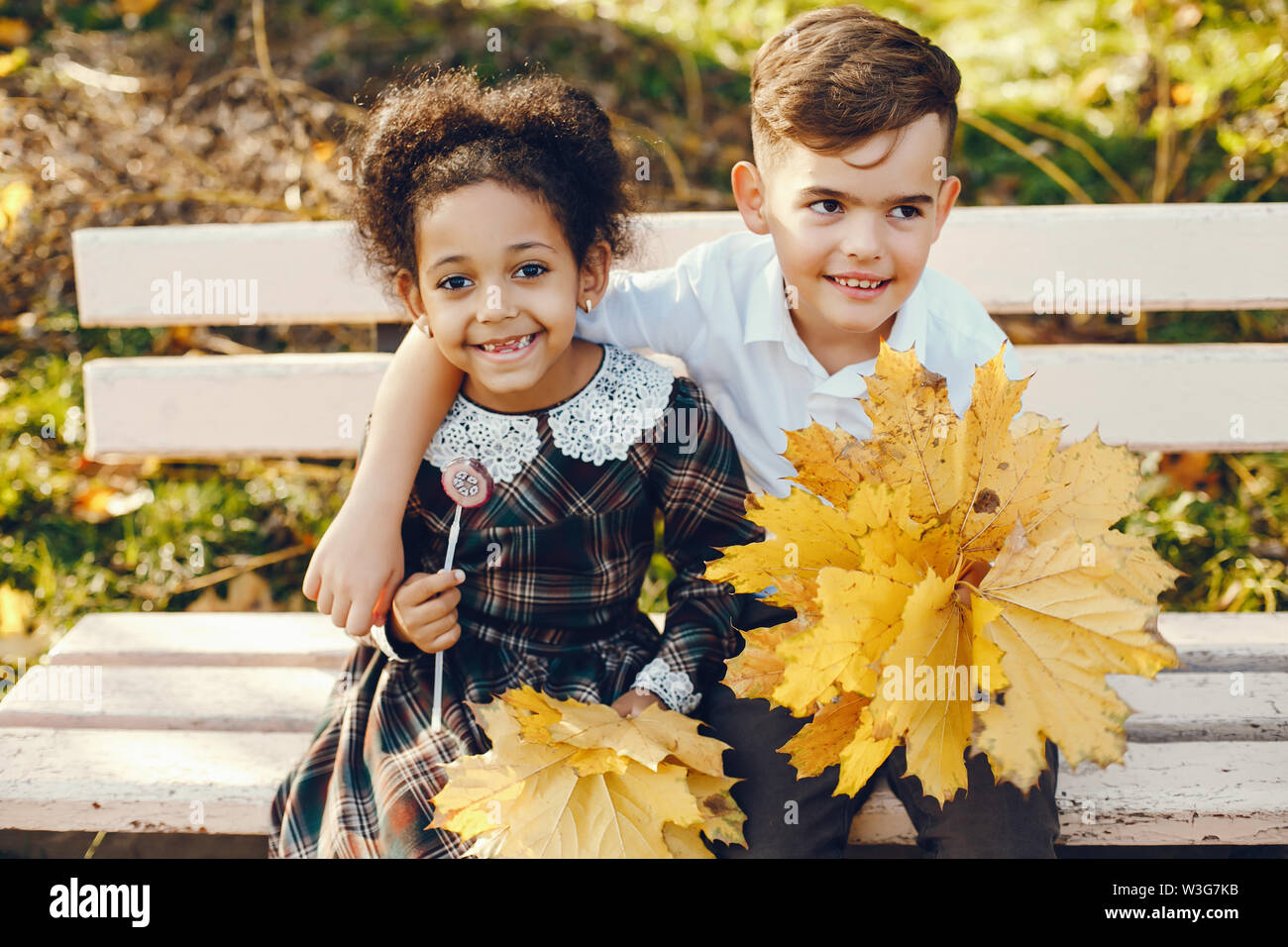 children in a park Stock Photo - Alamy