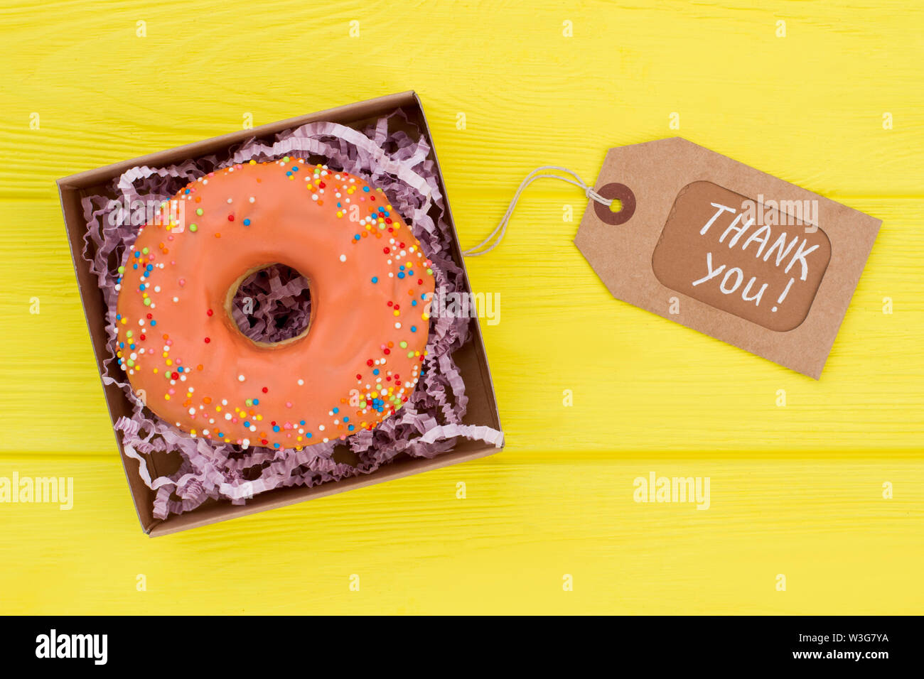 Iced doughnut with price tag Stock Photo - Alamy