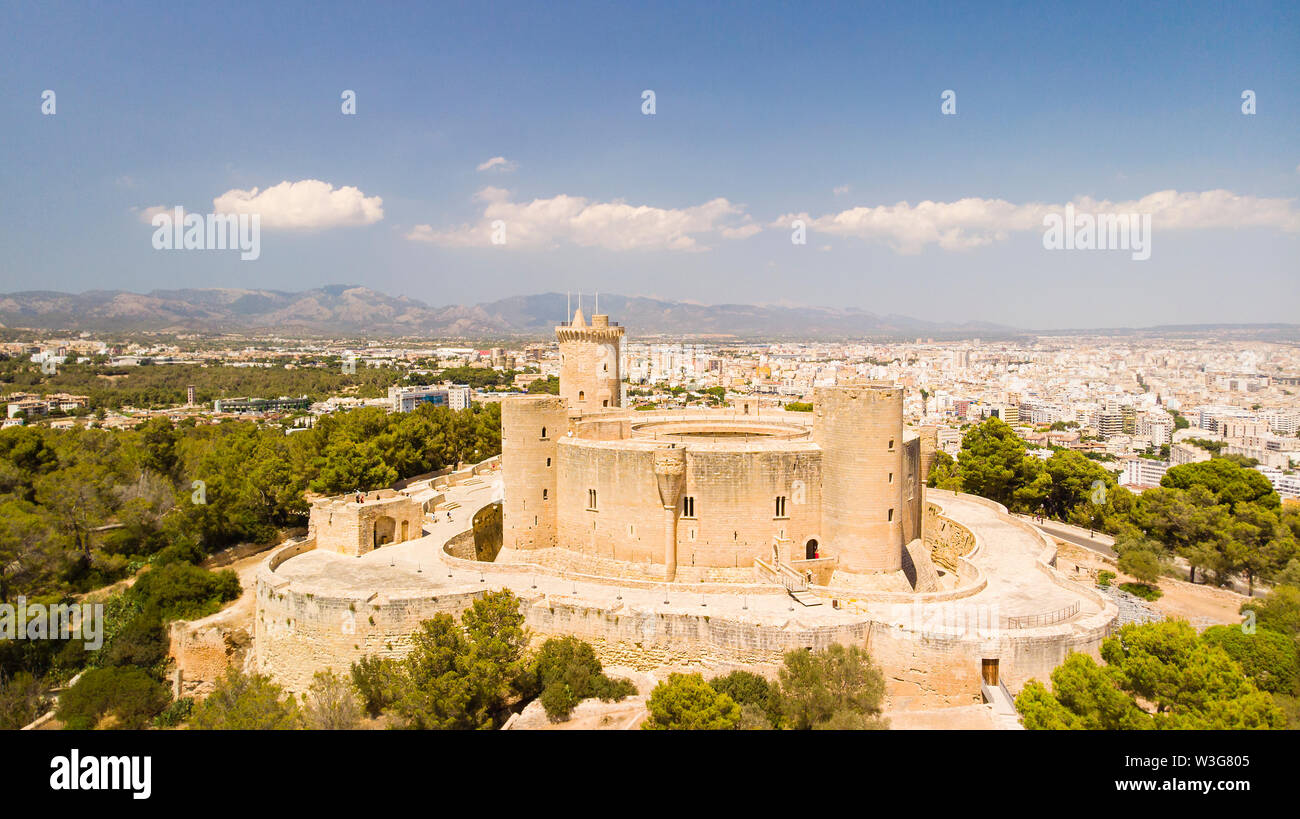 Aerial view bellver castle palma hi-res stock photography and images ...