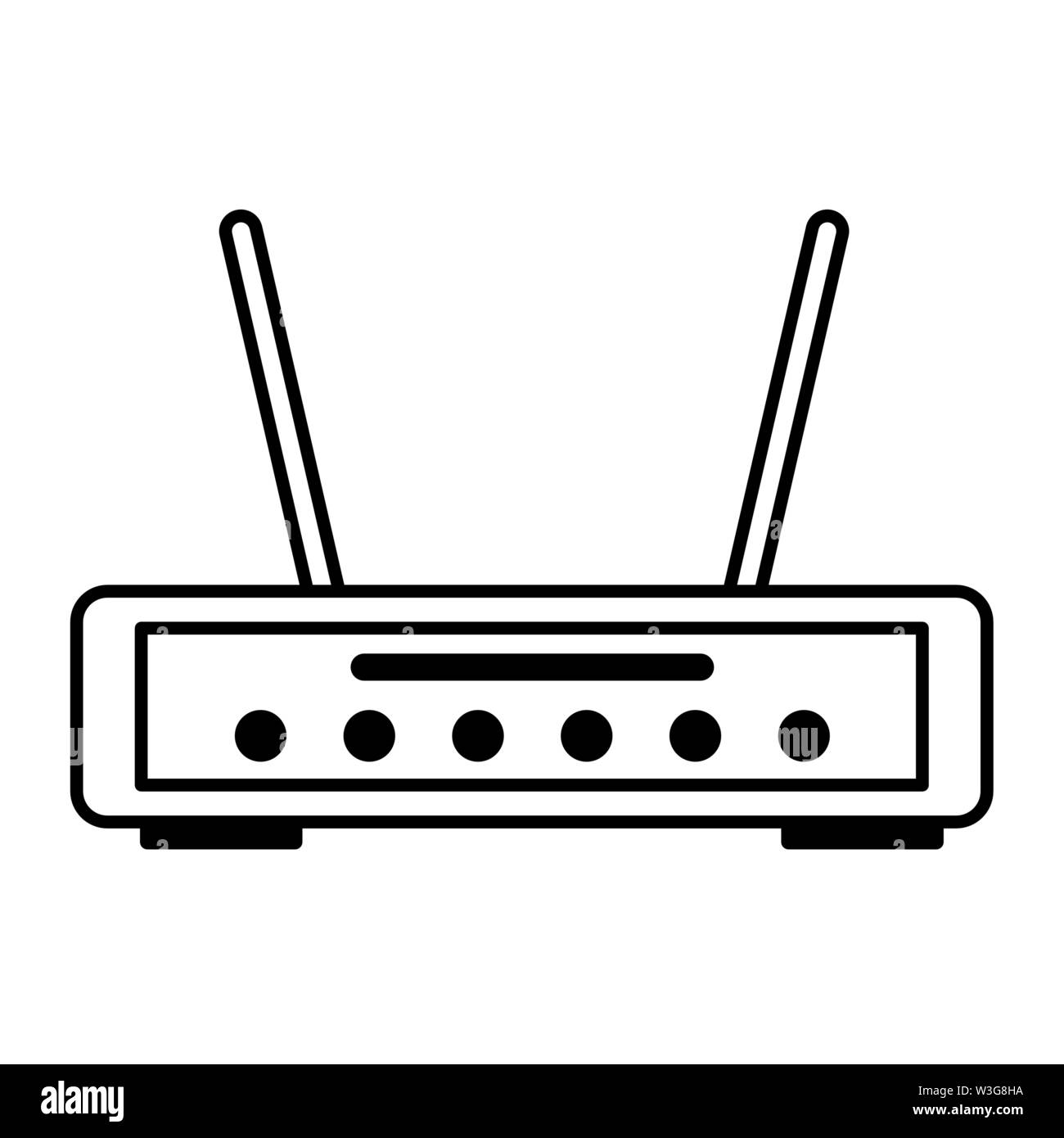 router internet on white background Stock Vector Image & Art - Alamy