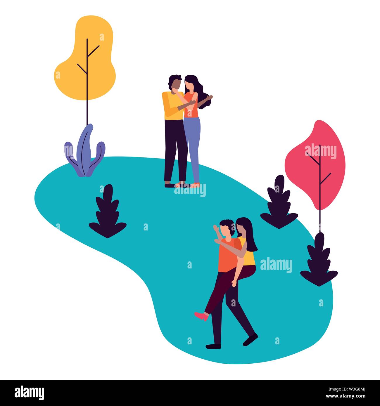 couple romantic love flat design Stock Vector Image & Art - Alamy