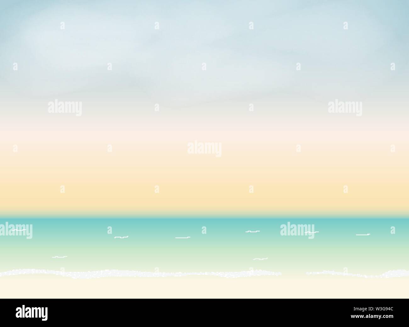 Summer Time Background. Sunny Beach Vector Illustration Stock Vector ...