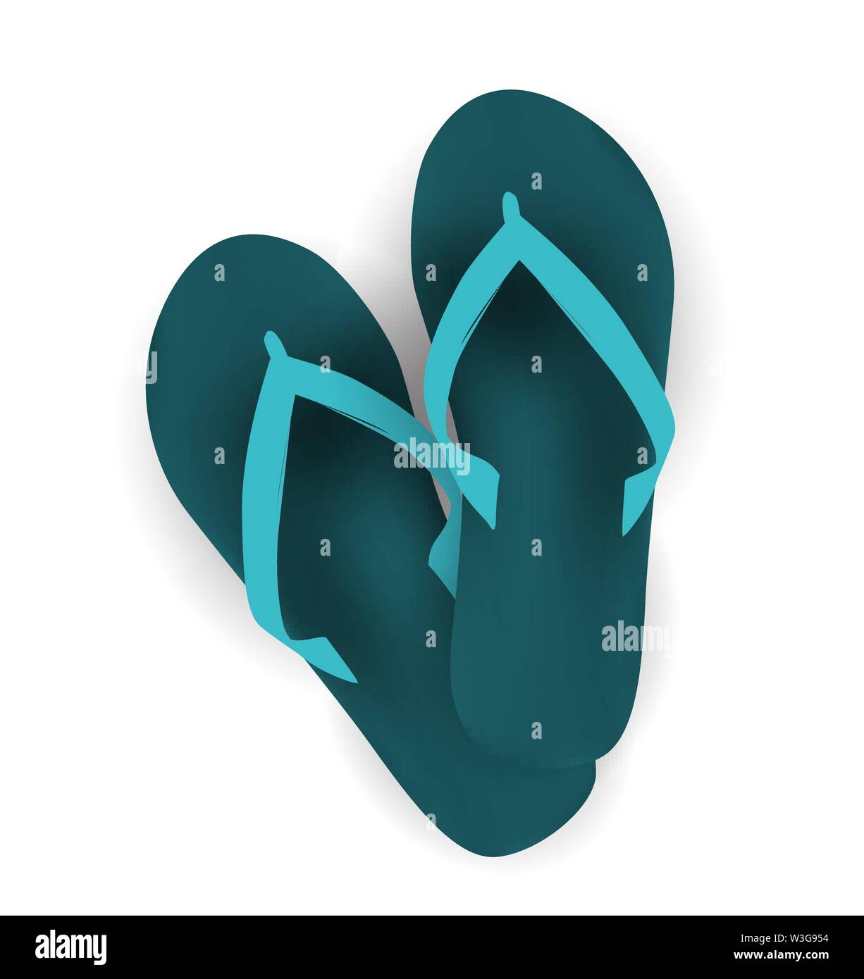 Summer slippers beach icon Cut Out Stock Images & Pictures - Alamy