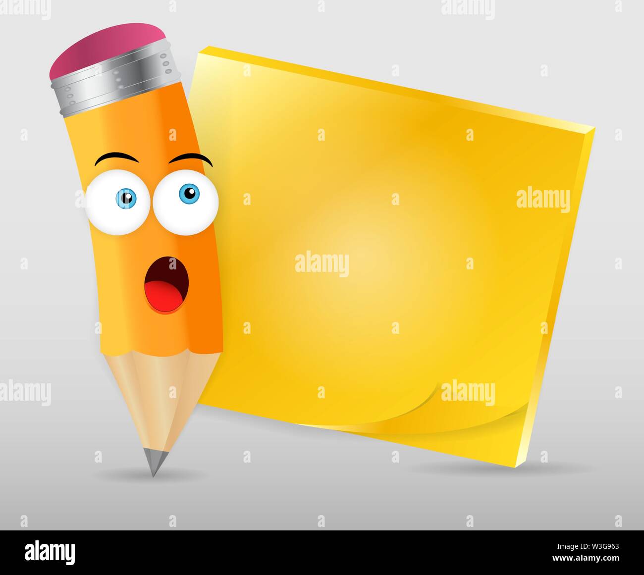 Pencil with place foe text. Vector illustration Stock Vector Image ...