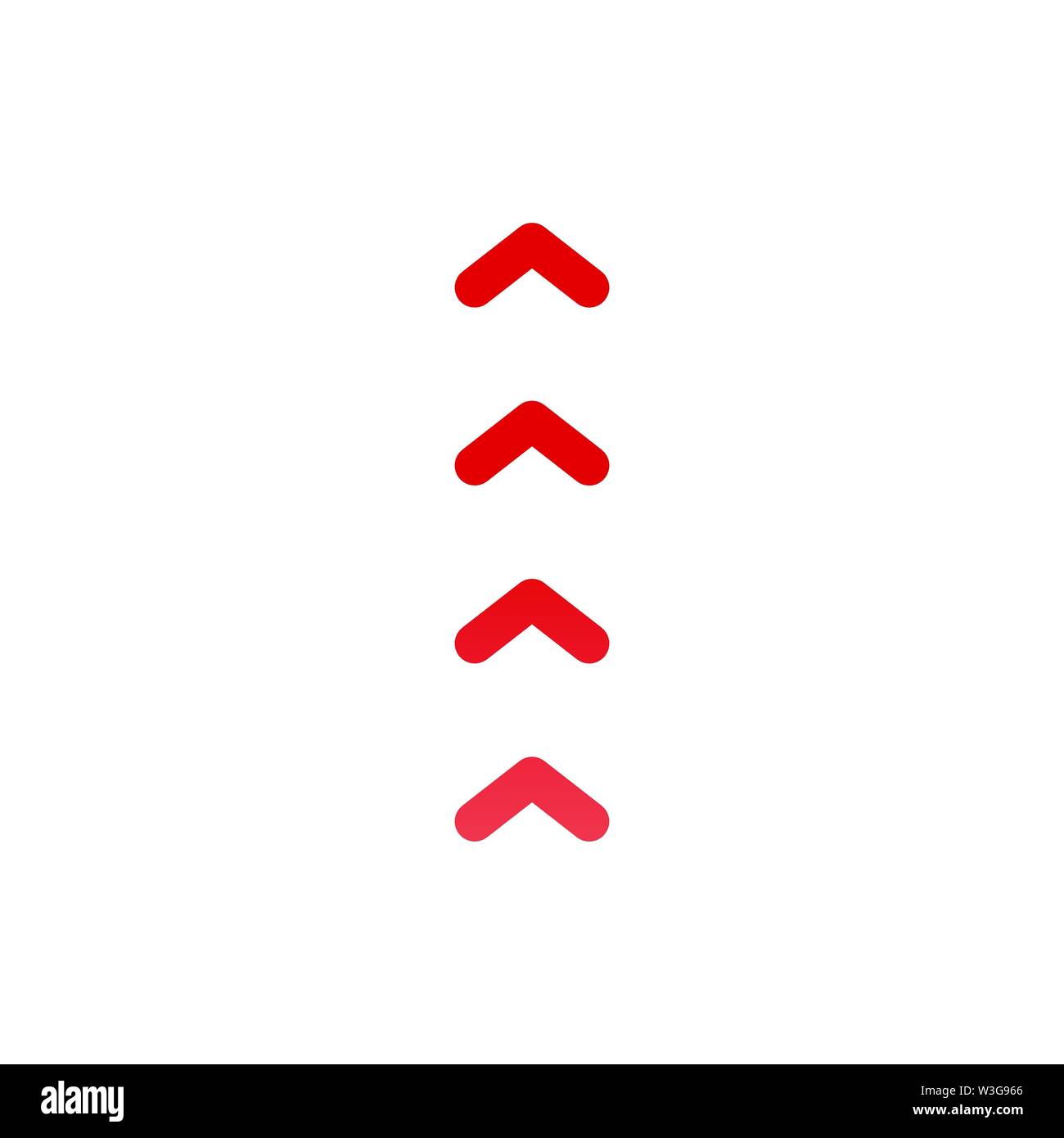 upward arrows icon. Four arrows flat design. vector illustration ...