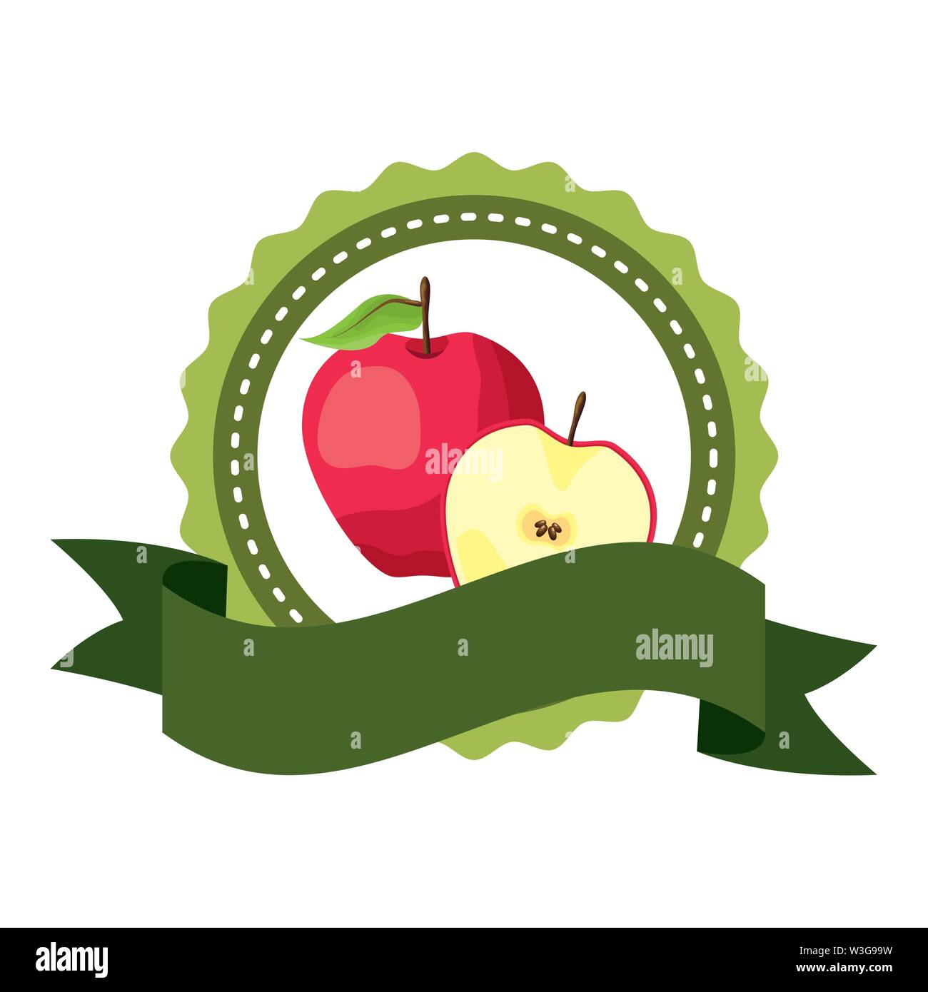 Fresh green passion fruits Stock Vector Images - Alamy