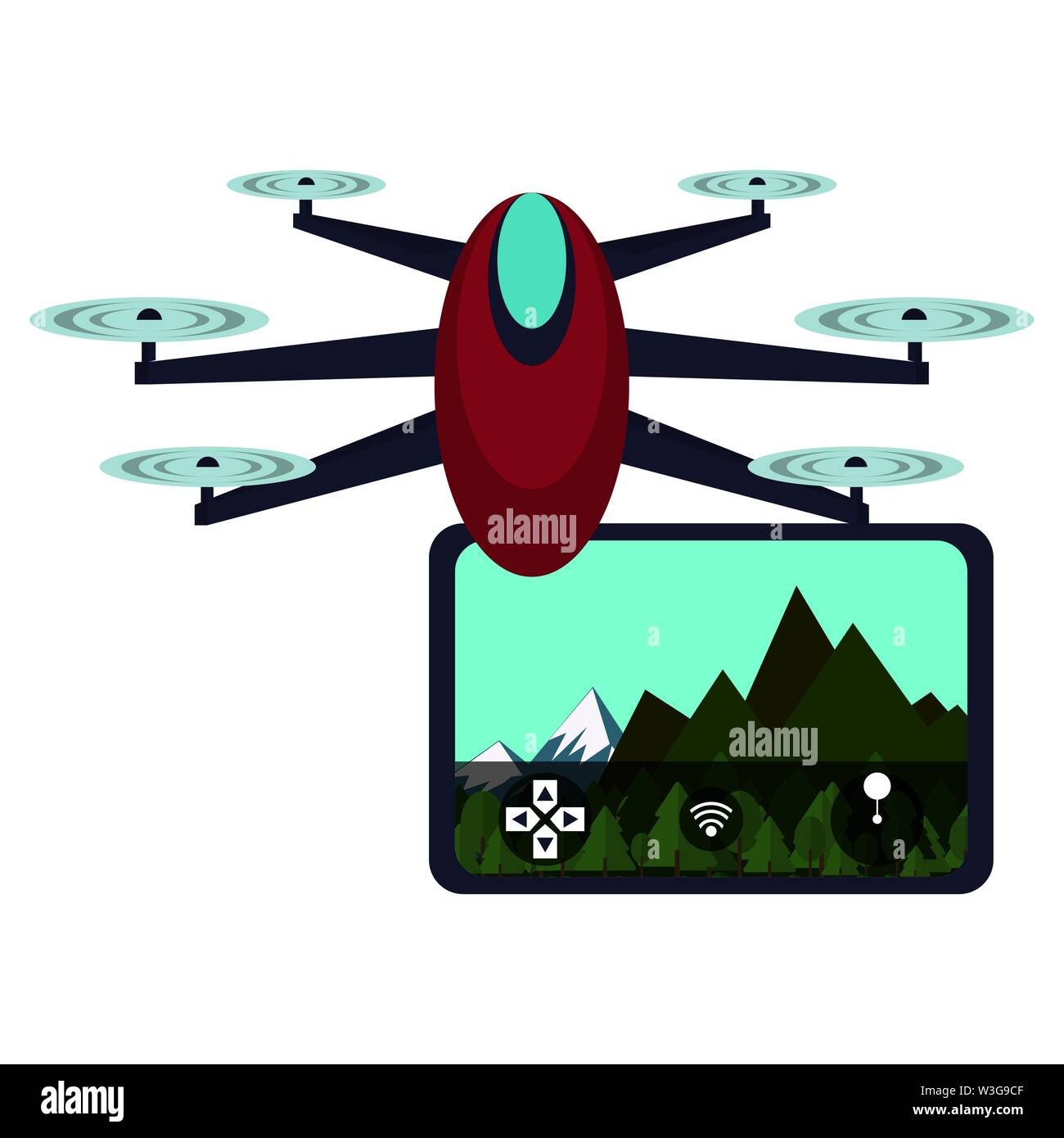 air drone remote control cartoon Stock Vector Image & Art - Alamy
