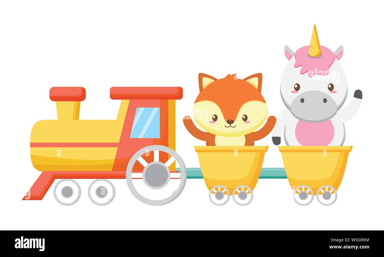 Cute train birthday Stock Vector Images - Alamy