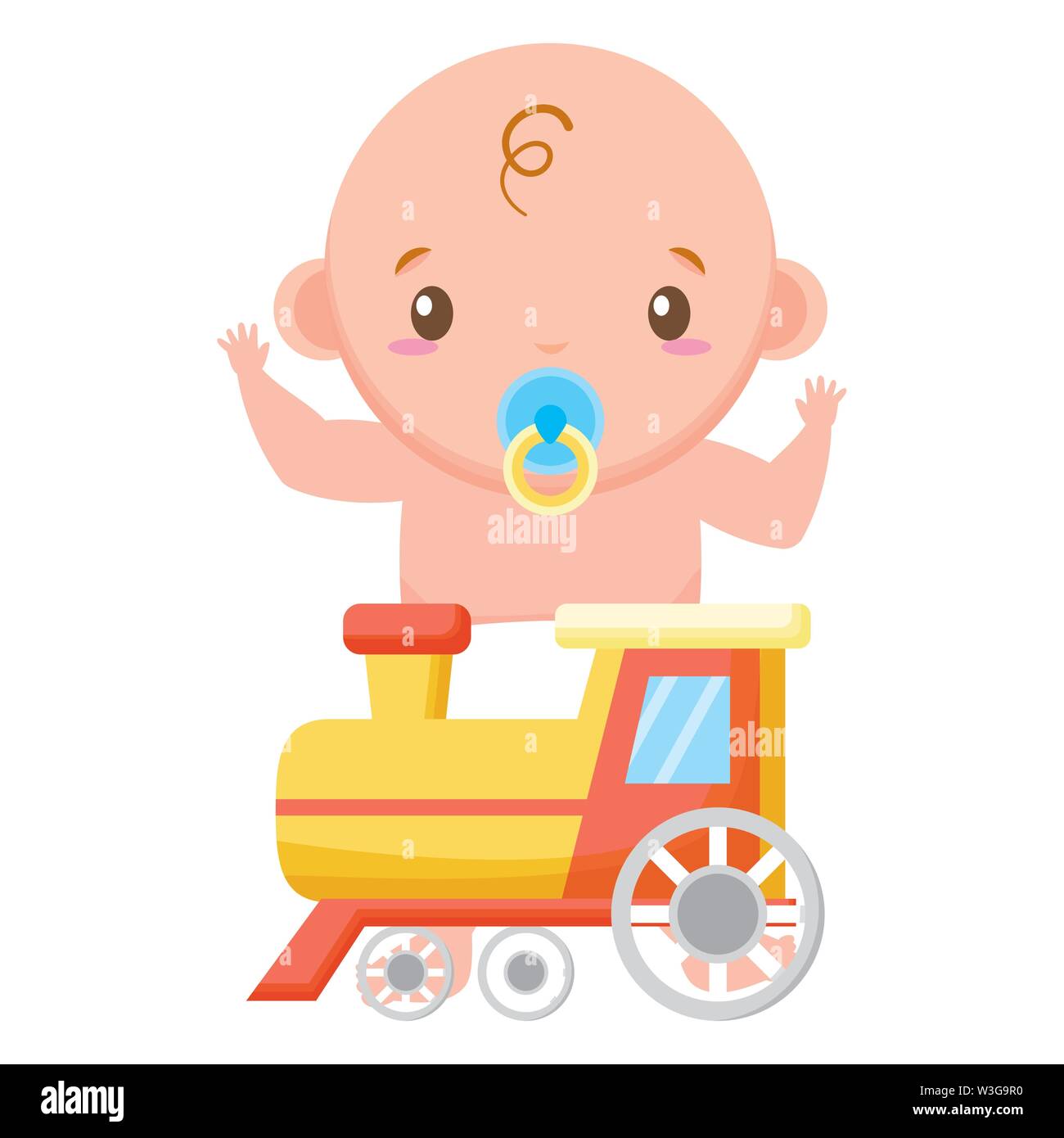 Baby playing train Stock Vector Images - Alamy
