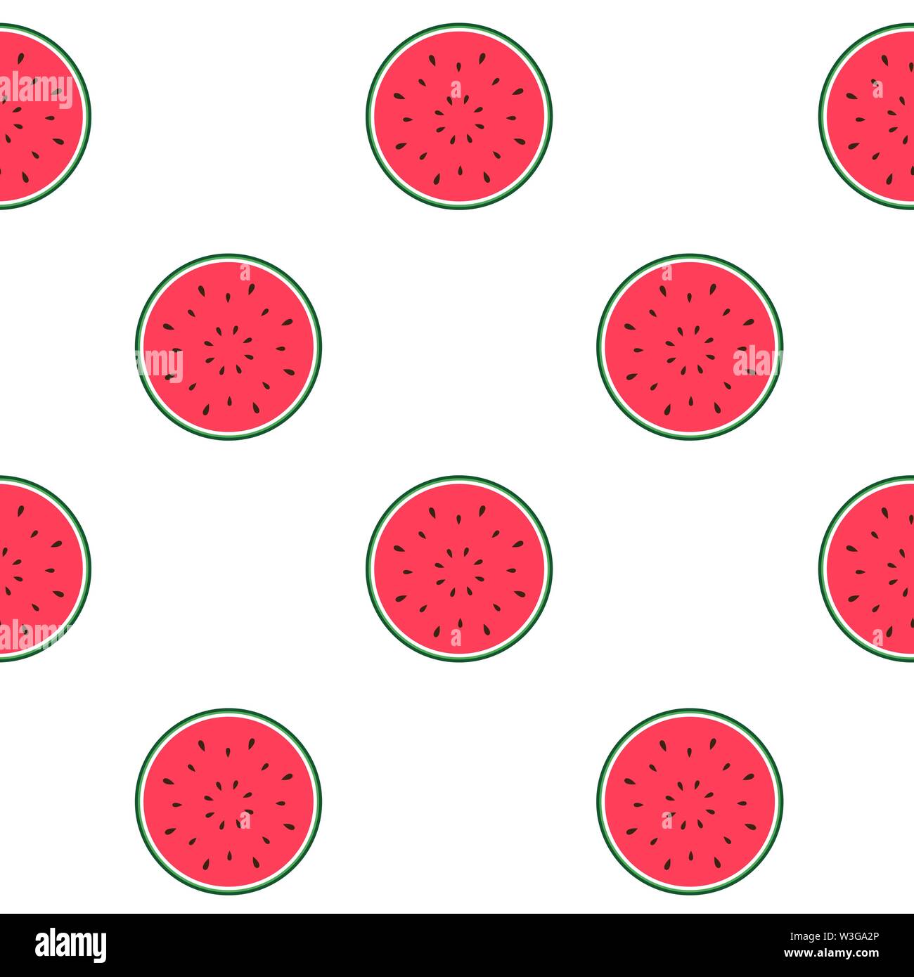 Seamless Pattern Background with Watermelon. Vector Illustration Stock ...