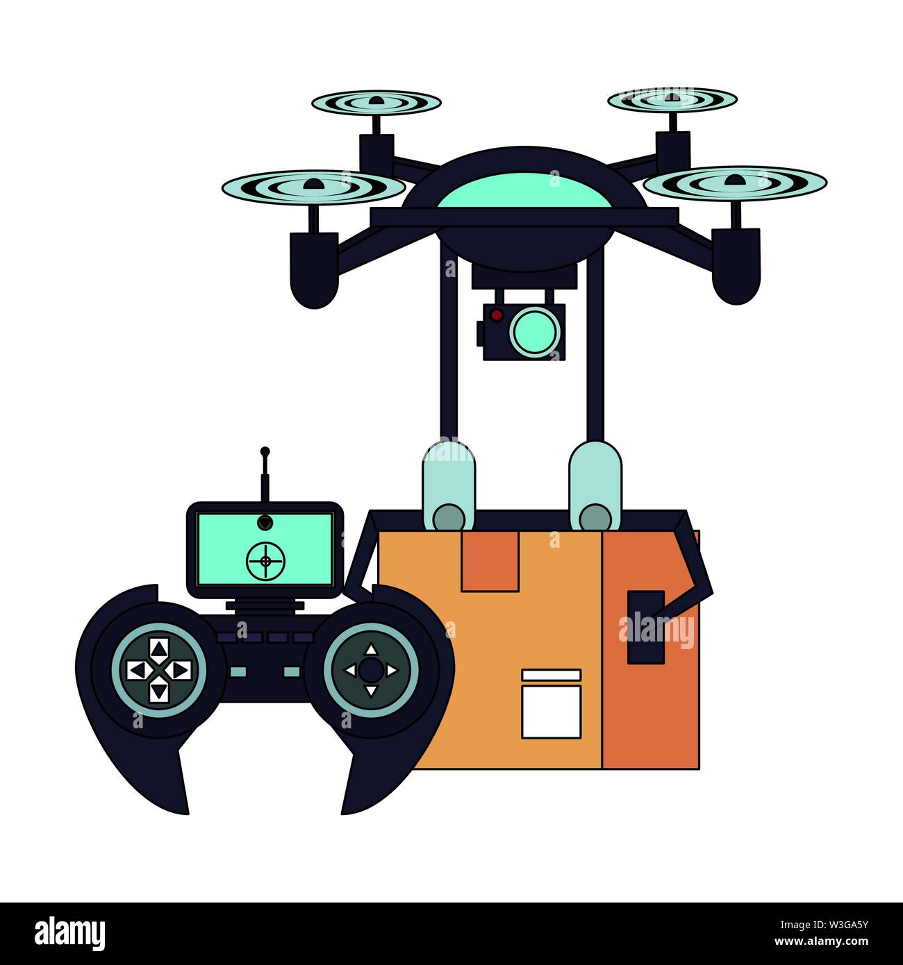 air drone remote control cartoon Stock Vector Image & Art - Alamy