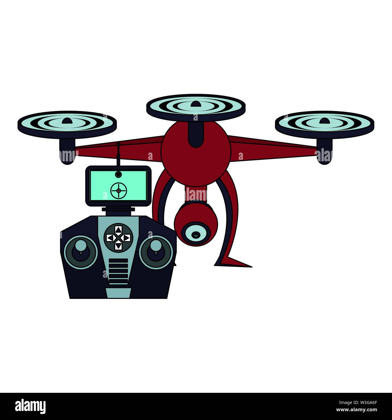 air drone remote control cartoon Stock Vector Image & Art - Alamy